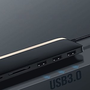 Port Expander USB C Hub 9-in-1 with 4K HDMI, VGA, 3 USB 3.0, PD 87W, SD/TF Card Reader, Gigabit Ethernet USB C Multiport Adapter USB Splitter