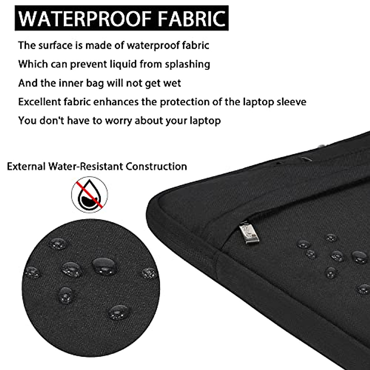 V Voova Laptop Shoulder Bag Carrying Case 17 17.3 inch for Men Women,Slim Computer Sleeve Tablet Cover Compatible with MacBook 17,HP Envy 17/Pavilion 17,Lenovo,Acer Asus Dell Notebook,Black