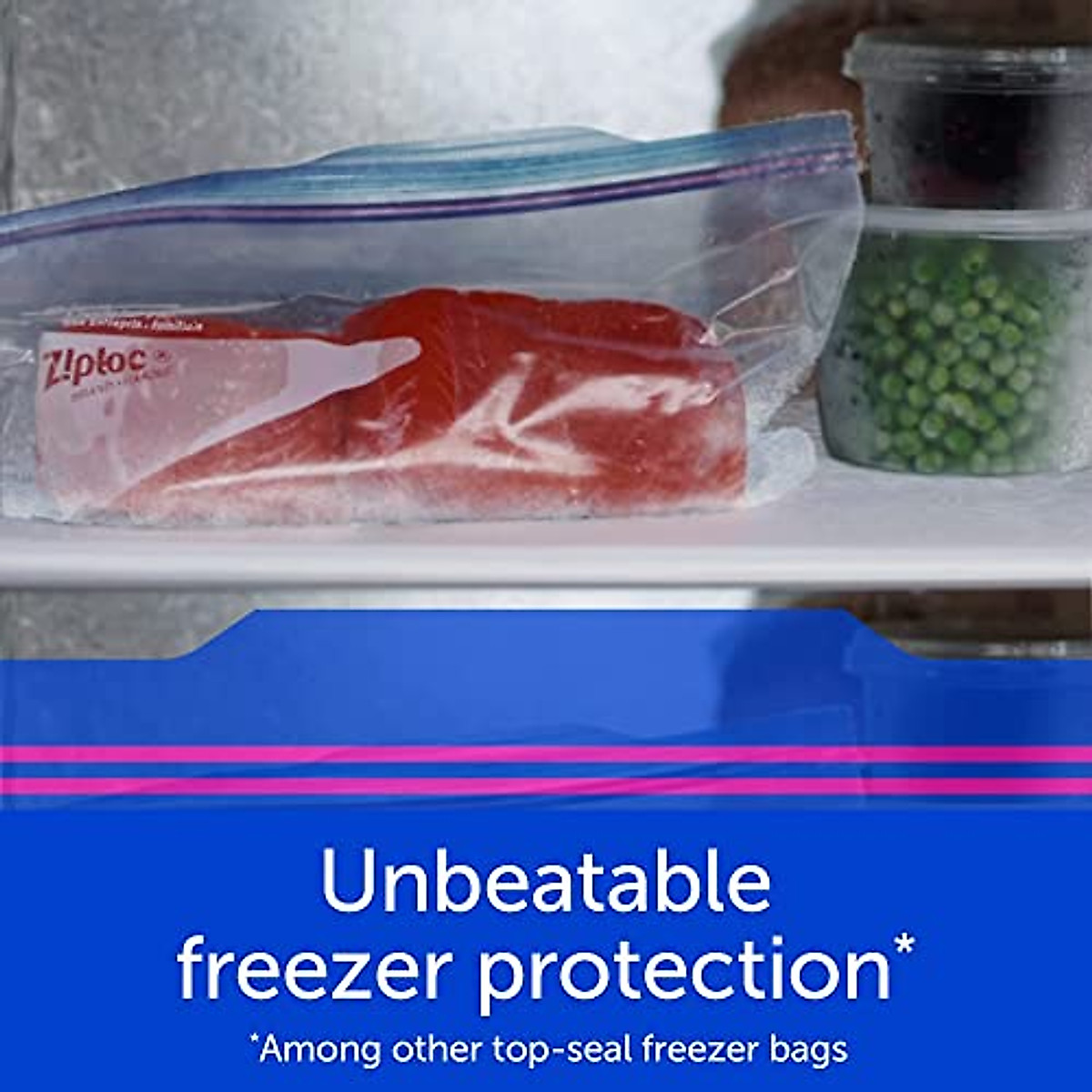 Ziploc Gallon Food Storage Freezer Bags, Grip 'n Seal Technology for Easier Grip, Open, and Close, 28 Count