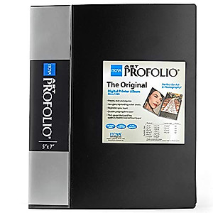 Itoya Art Profolio Portfolio 5 x 7 inches Storage Display Book, 24 Sleeves for 48 Views