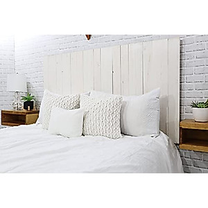 Barn Walls Whitewash Headboard King Size Weathered, Hanger Style, Handcrafted. Mounts on Wall. Easy Installation