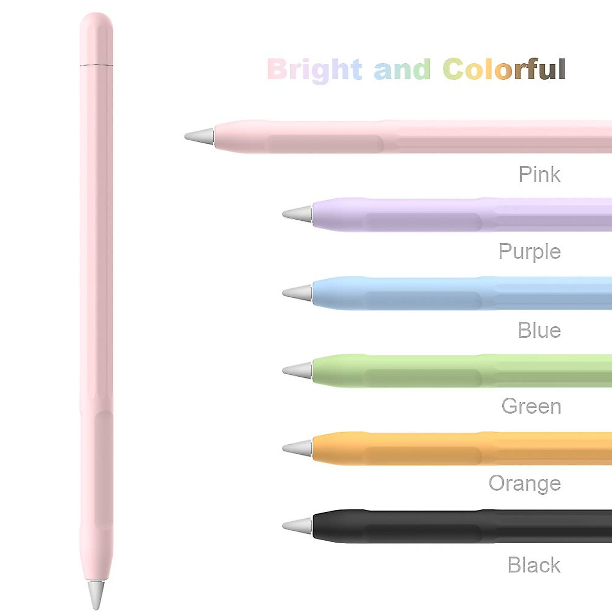 YINVA Case for Apple Pencil Apple Pencil Accessories Grip Holder for Apple Pencil 1st Generation Cover Sleeve for Apple Pencil with Protective Nib Cover for iPad Pencil(Pink)