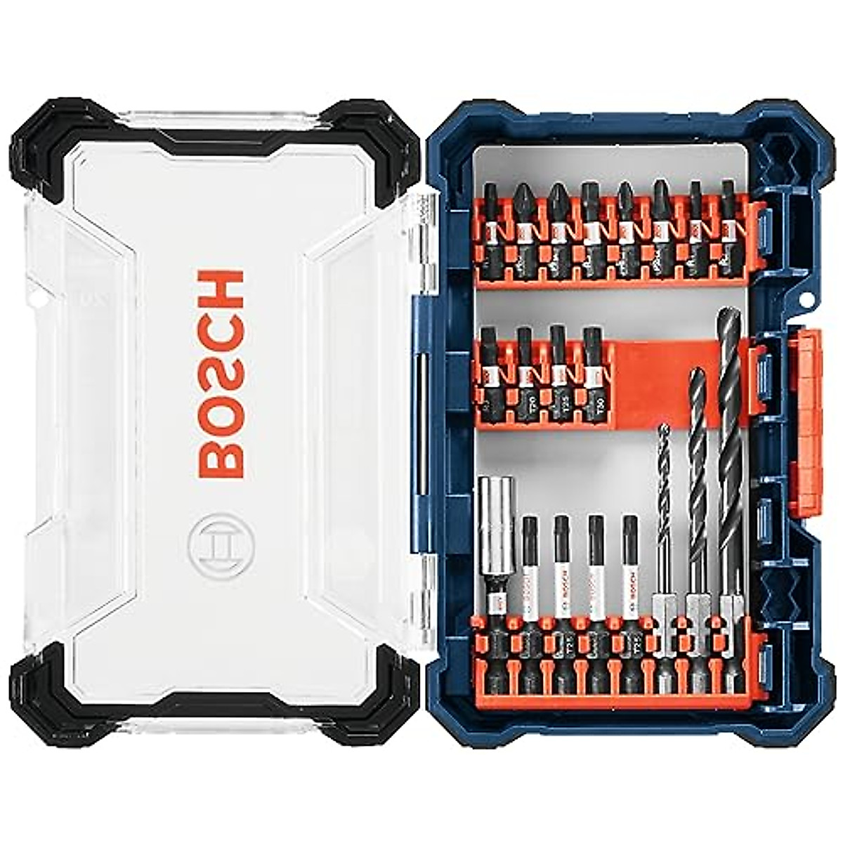 BOSCH DDMS40 40-Piece Assorted Impact Tough Drill Drive Custom Case System Set for Drilling and Driving Applications