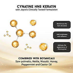 Miracle Elixir Collection Joyce Giraud Ultimate Hair Strength Keratin Therapy Conditioner, with Cynatine & Pure4 Oils, 8 Oz