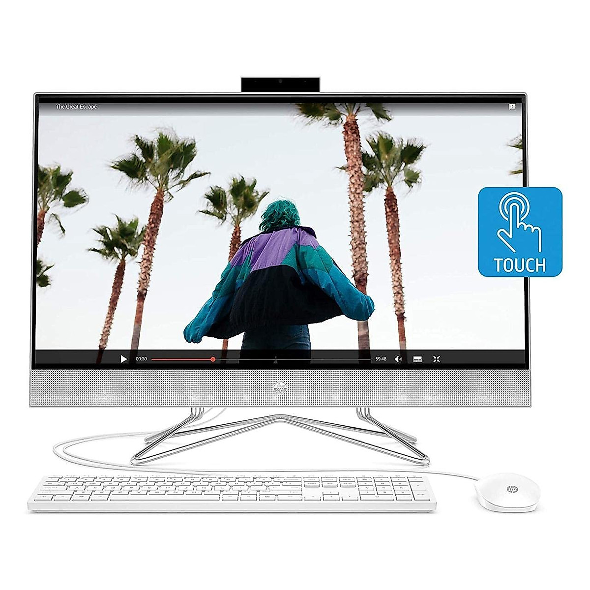 HP Pavilion 27 Touch Desktop 1TB SSD Win 11 PRO (Intel 11th gen Quad Core i7 Processor and Turbo Boost to 4.70GHz, 16 GB RAM, 1 TB SSD, 27-inch FullHD Touchscreen, Win 11 Pro) PC Computer All-in-One