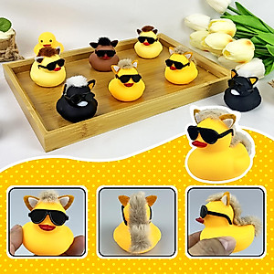 12 Sets Horse Duck with Glasses Mini Western Duck Toys for Baby Shower Birthday Cowboy Cowgirl Horse Farm Western Theme Party Gift Favor Decorations