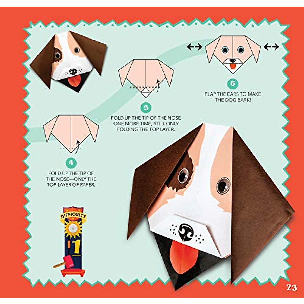Origami for Kids: 20 Projects to Make Plus 100 Papers to Fold (Happy Fox Books) Fun and Creative Paperfolding Kit with Easy Fold Lines and Instructions for Bunnies, Crabs, Bugs, Dogs and More