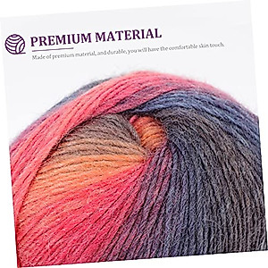 FAVOMOTO 1 roll Floss Crochet D Weaving Rainbow and Scarf Yarns Kit Bulk Balls Soft Threads Color Shawl Supplies for Hat Yarn Handmade Hand- Hand-Knitted Segment Knitwear DIY Cross