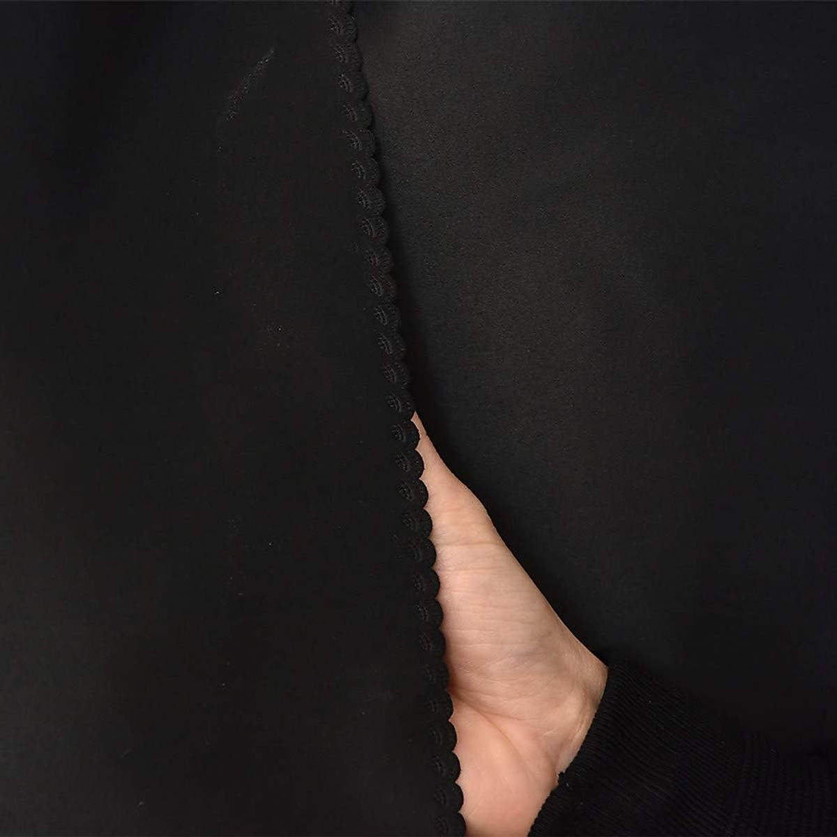 Lightolife Thickened Blackout Bunk Bed Curtains for Bottom Full, Install Accessory Included, 2 Panels, Black 47.2in