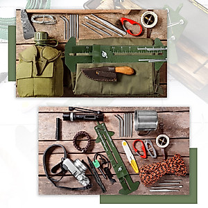 Tondiamo Paracord Bracelets Kit Paracord FID Set Adjustable Length Stainless Steel Lacing Needle DIY Craft Maker Tool 4 Inch to 13 Inch Weaving Knotters Tool for Jewelry Supplies Army Green