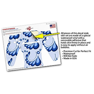 WraptorSkinz Skin Wrap compatible with Sony PS5 DualSense Controller Petals Blue (CONTROLLER NOT INCLUDED)