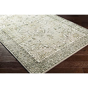 Mark&Day Area Rugs, 8x10 Heiereind Traditional Cream Area Rug, Cream Green Grey Carpet for Living Room, Bedroom or Kitchen (7'6" x 9'6")