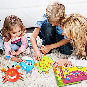 10Pcs Animal Paper Plate Kit for Kids, DIY Art Supplies Project for Children, Game for Preschool Classroom Party, Fun and Educational Gift for Easetr Birthday Holiday Christmas Crafts for Girls Boys