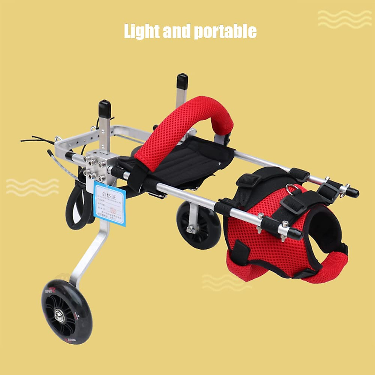 Cat Wheelchair, Lightweight 2 Wheels Pet Wheelchair, Adjustable Cat Barrier Wheels for Rehabilitation Aid for The Back Legs of Aging, Disabled, Injured, Arthritis, Weak cats/pets (XS)