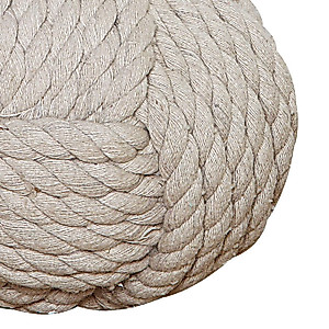 Creative Co-Op Nautical Rope Knot Cotton Door Stop, Ivory
