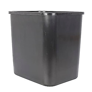 3 gal Plastic Open Top Kitchen Trash Can, Black, 6-Pack