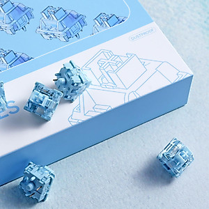 Akko V3 Creamy Blue Pro Keyboard Switch with Dustproof Stem for Mechanical Gaming Keyboard, 5-Pin 45gf Pre Lubed Tactile Key Switches (45pcs)