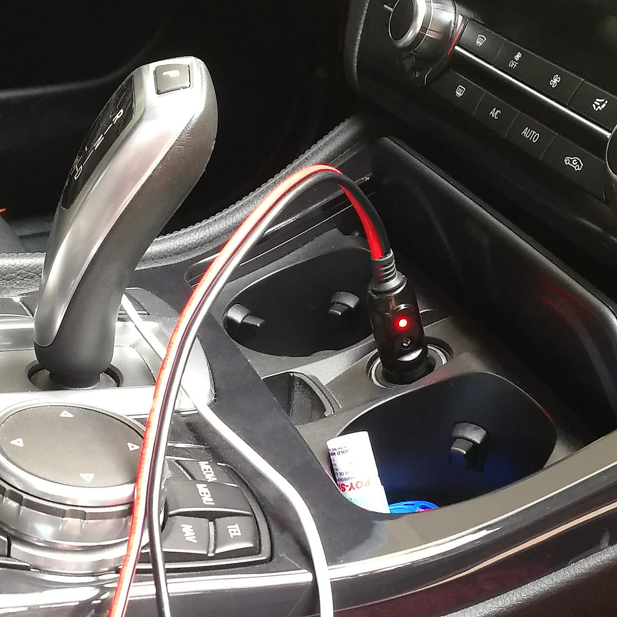 YONHAN Cigarette Lighter Male Plug 12V Fused Replacement 2 Pack, Male Cigarette Lighter Plug Adapter with Leads & LED Light, 12v Plug Connector Socket 1FT 16AWG Extension Cable with 15A Fuse