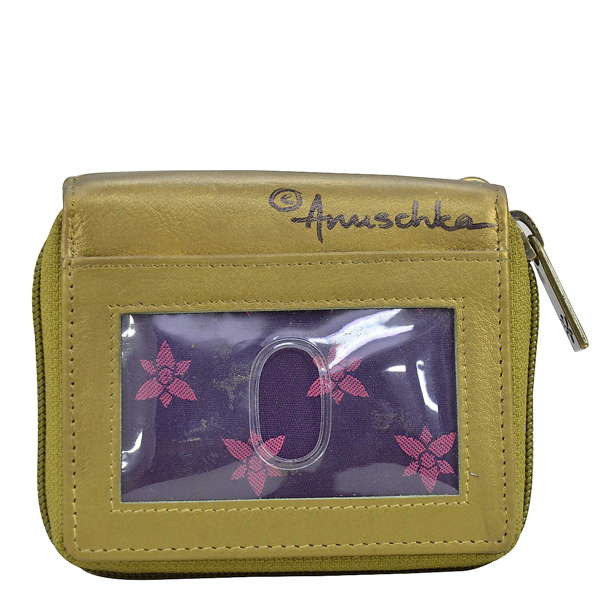Anuschka Women’s Original Hand-Painted Leather RFID Zip Organizer Wallet