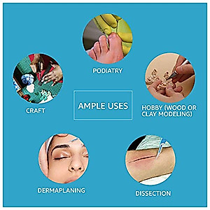 MedBlades 10 Sterile Disposable Scalpels for Craft, Dermaplaining, Dermatology, Laboratory, Biology, Dissection, Surgical, Dental, Veterinary & More (#20)