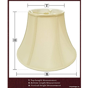 Royal Designs Rectangle Cut Corner Lamp Shade - Beige - (7 x 10) x (12.25 x 18) x 13.25