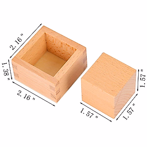 Montessori 3D Object Fitting Exercise with Tray Ball Egg with Cup and Cube with Box Montessori Infant Toys Materials for Toddlers Babies