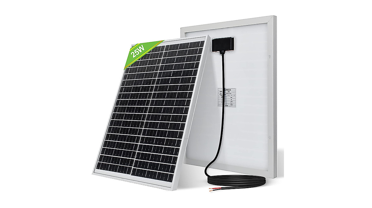 ECO-WORTHY 25W Waterproof Solar Panel for Efficient Charging