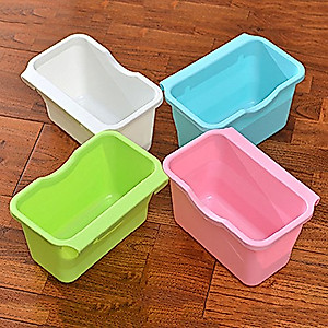 kaaka Kitchen Trash Can Portable Cabinet Hanging Garbage Wastebaskets Bathroom Storage Box White