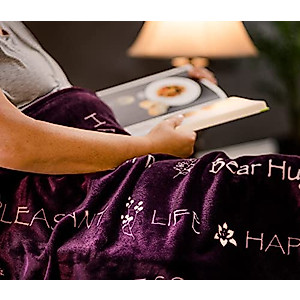 Chanasya Healing Thoughts Sympathy Caring Gift Message Throw Blanket - Prayer Comfort Thoughtful Encouraging Spirit Soft Blanket for Health Women Men Best Friend Cancer Sick Chemo Get Well Gift