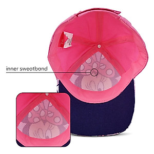 Disney Little Baseball Cap, Minnie Mouse Adjustable Girl Hats for Kids Ages 4-7, Pink
