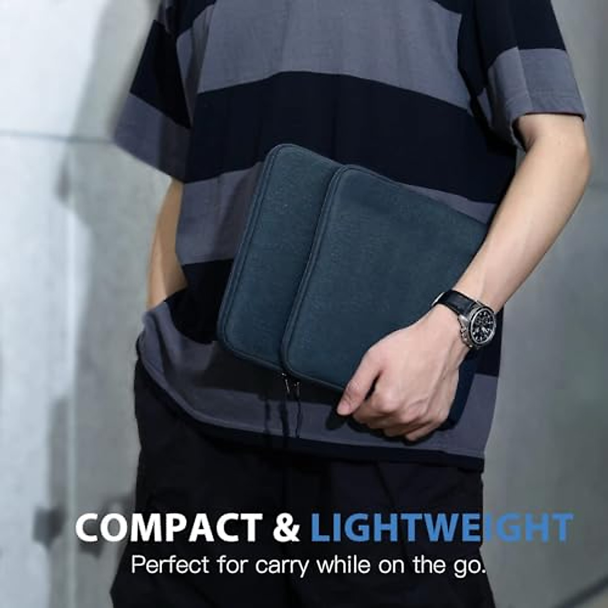 TiMOVO 8-9 Inch Tablet Sleeve Case for All-New iPad Mini 7 (A17 Pro, 2024), iPad Mini 6 (8.3-Inch, 2021), iPad Mini 5/4/3/2/1, Protective Pouch Bag with Multiple Pockets, Indigo