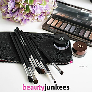 Pro Shader Eyeshadow Brush - Beauty Junkees pro All Over Short Flat Shader Eye Shadow Brush for Lid, Dense Rounded Bristles to Pack and Blend Powder Cream Eye Shadow on Eyelid and Crease