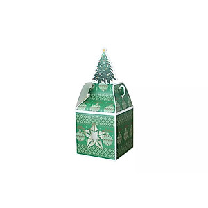 7Rivers Christmas Treat Boxes Set of 12- Small Christmas Gift Boxes Perfect for Ornaments, Small Gifts, Candy, Cookies, Favors