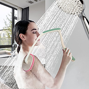 Back Scrubber for Shower, 29.5 in Bath Brushes Long Handles for Elderly, Detachable Curved Back Scrubber, Back Brush for Disabled with Limited Arm Movement, Frozen Shoulder, Men and Women