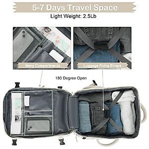 Hanples Travel Backpack for Women as Person Item Flight Approved, Large Carry On Backpack, 17.3 Inch Laptop Backpack, Waterproof Backpack, Hiking Backpack, Casual Bag (Beige)