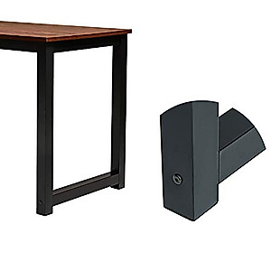 USHOW Computer Desk 63 inch Modern Sturdy Office Desk Study Writing Desk for Home Office (63 inch, Sandalwood)