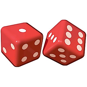 Fun Red Inflatable Dice Decorations - 12" x 12" (2 Count) - Perfect for Events, Casino Nights & Game Rooms