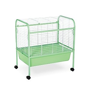 Prevue Pet Products Small Animal Cage with Stand 320 Green and White, 29-Inch by 19-Inch by 31-Inch