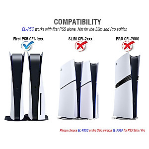 ElecGear PS5 NVMe SSD Heatsink, EL-P5C Heat Pipe + Solid Aluminum Cooler for PlayStation 5 Internal PCIe M.2 NVMe 4.0 Gen4 Gaming Memory, Thermal Pads and Re-Designed SSD Mounting Post Kit