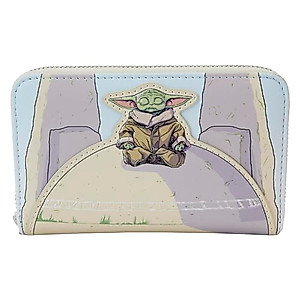 Loungefly The Mandalorian Grogu Stone Glow in the Dark Wallet, Amazon Exclusive