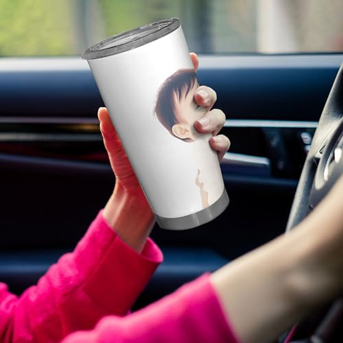 FOCIUZTA 20oz Whimsical Family Tumbler with lid, Travel Coffee Cup, Ideal for Easter, Mother Day, and birthday gifts