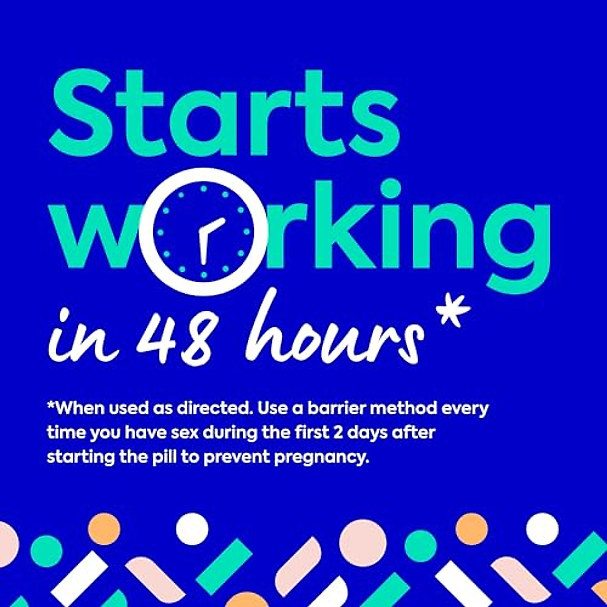 Opill, Daily Oral Birth Control Pills, Over-The-Counter Progestin-Only Contraceptive, FDA-Approved & Estrogen-Free, 28 Count