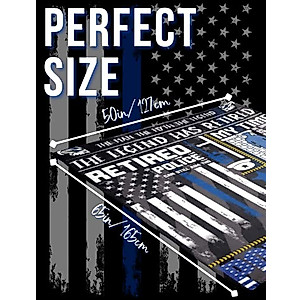 InnoBeta Police Retirement Gifts for Men, Retirement Gifts for Police Officers Men, Bed Flannel Fleece Plush Blankets (50"x 65") - The Legend Has Retired