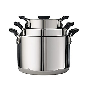 Tramontina Nesting 6 Pc Stainless Steel Tri-Ply Clad Sauce Pan and Stock Pot Set, 80116/048DS