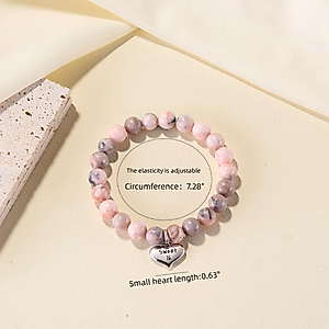 MIXJOY Happy Birthday Gifts for 5-25 Year Old Girls, Birthday Braided Beads Bracelet Gifts for Age 5 to 25 Daughter Granddaughter Niece, Medium, Stainless Steel, no gemstone