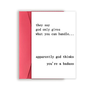 YiKaLus Funny Encouragement Card for Friends, Great Inspirational Card for Women Men, Unique Motivational Gifts for Boyfriend Girlfriend