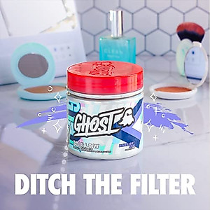 GHOST Glow: Beauty and Detox Support Formula - 30 Servings, Blueberry Acai - Skin Boosting Biotin & L-Theanine for Antioxidants for Hydration, Radiance, Complexion & Nourishment - Vegan, Gluten-Free