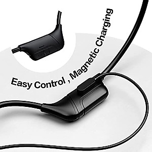 NANKA Bone Conduction Headphones, Open Ear Bluetooth Headphones with Mic, IPX6 Waterproof Wireless Headphones with Magnetic Charging for Sports
