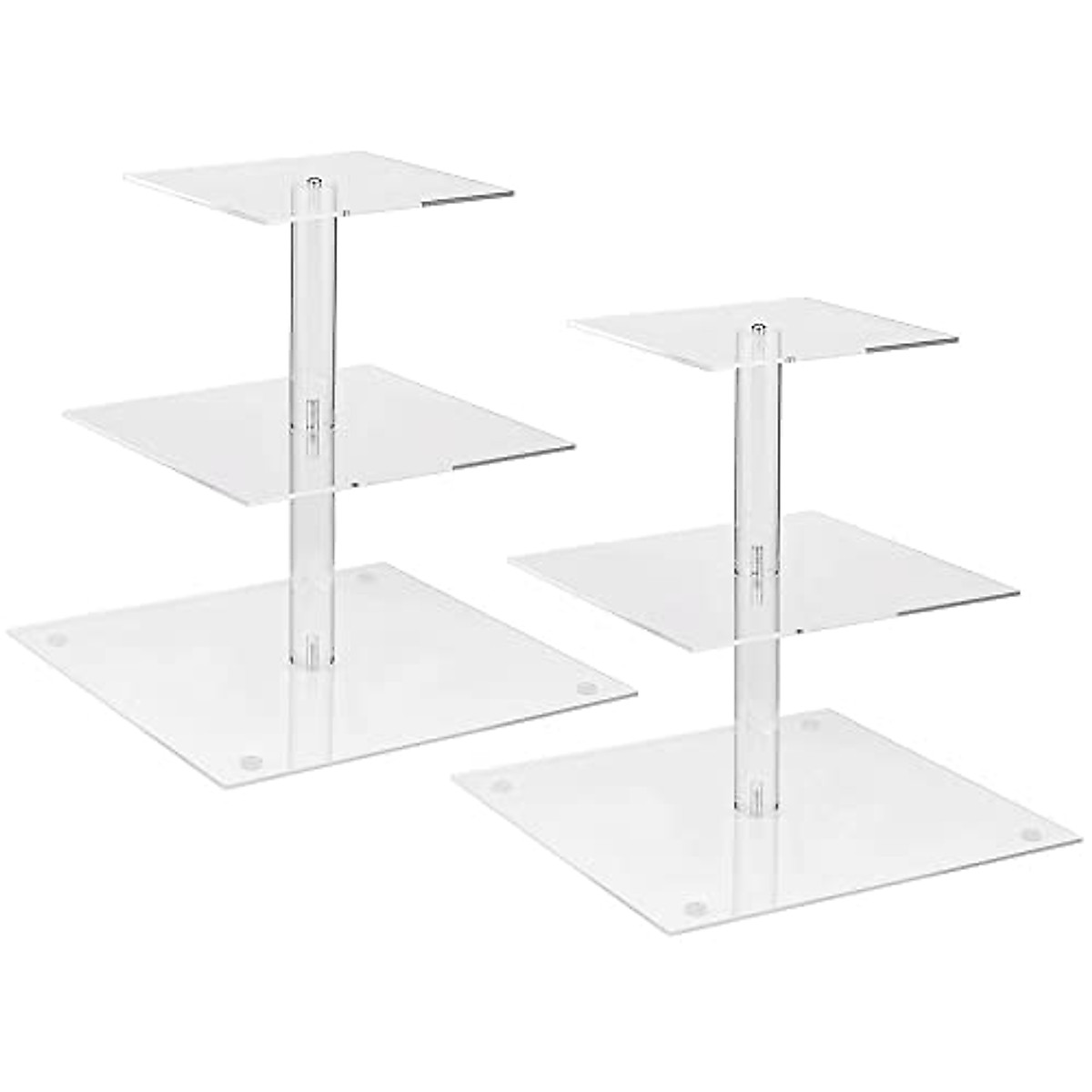 Cupcake Stand, Othran Cupcake Tower 2 Sets, 3 Tier Acrylic Cupcake Display Stand Cupcake Holder for Wedding, Birthday, Theme Party, Baby Shower, Christmas