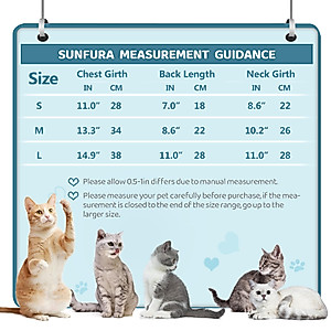 SUNFURA Cat Recovery Suit, Cat Onesie for Cats After Surgery, Breathable Cat Surgical Spay Suit for Abdominal Wounds Skin Diseases, E-Collar Alternative Cat Surgery Shirt Anti Licking, Grey L